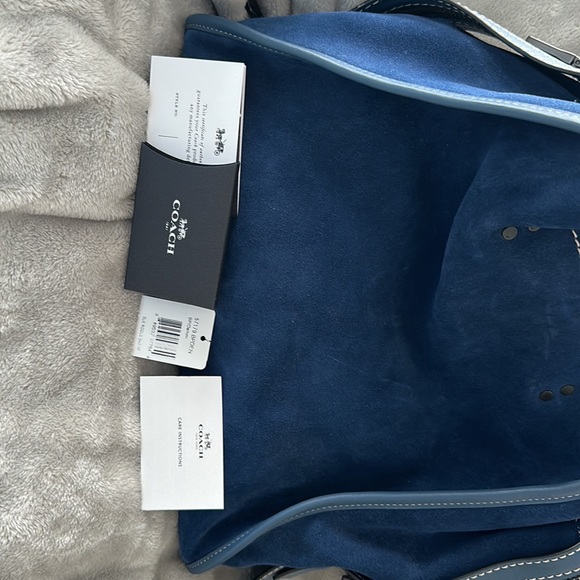 Coach | Bags | Nwt Coach 941 Rogue 36 In Blue Suede | Poshmark